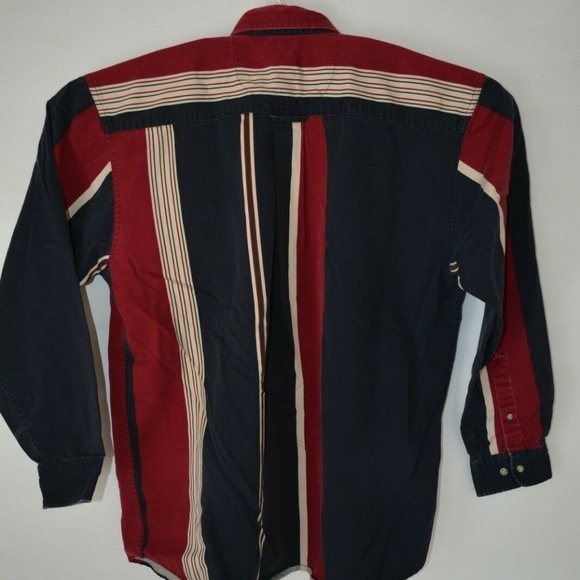 Ivy Crew | Shirts | Ivy Crew Long Sleeve Red White Blue Size L | Poshmark